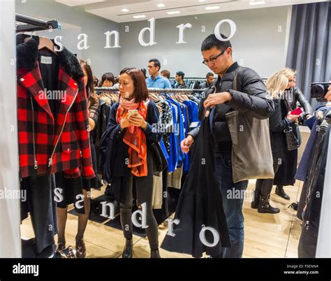 Sandro Clothing Boutiques Men Women Front Logo Labels Wardrobe Retailer