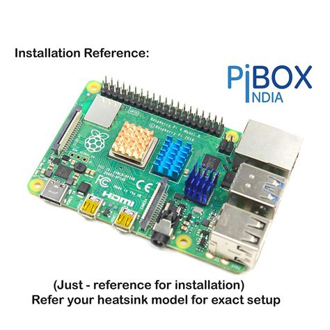 PiBOX India Raspberry Pi Heatsink Pieces Raspberry Pi Aluminum Heatsinks With Thermal