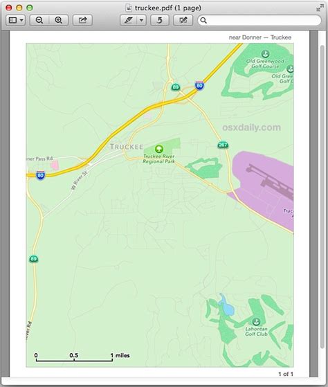 Export A Map Of Any Location In PDF Format From Mac OS X