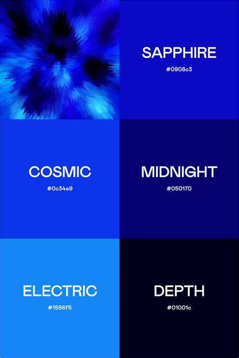 Blue Hex Code Color Palette 75 Shades Of Blue
