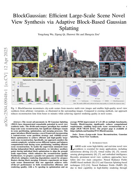 Pdf Blockgaussian Efficient Large Scale Scene Novelview Synthesis