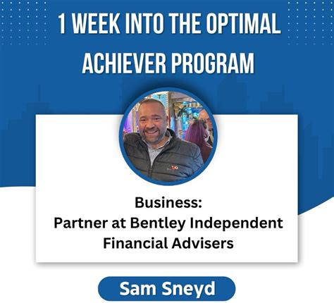 Sam Sneyd Is Now One Week Into My Personal Coaching Program Hes Gone