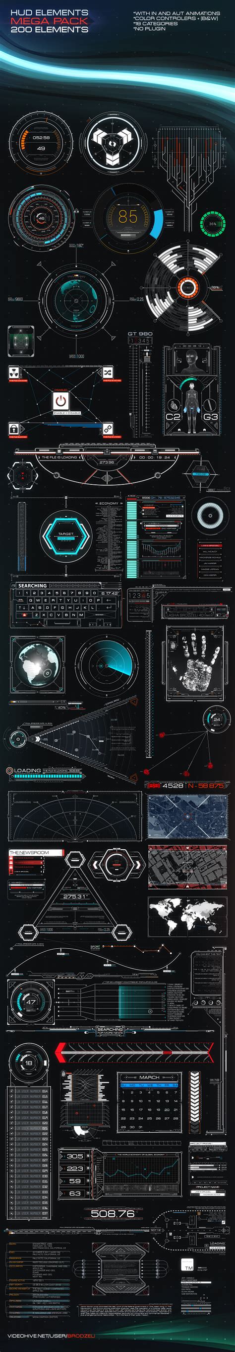 Hud Elements Mega Pack Behance