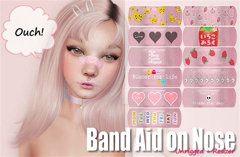 Second Life Marketplace Koyuki Band Aid On Nose Pink