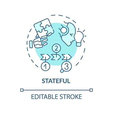 2d Editable Blue Stateful Icon Monochromatic Isolated Vector Thin
