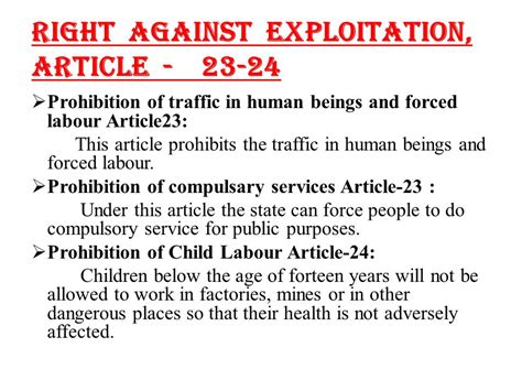 Right Against Exploitation In Indian Constitution