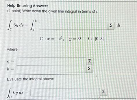 Solved Help Entering Answers Point Write Down The Given Chegg