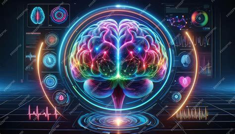 Premium Photo A Highly Detailed Futuristic Visualization Of Brain Activity Analysis With
