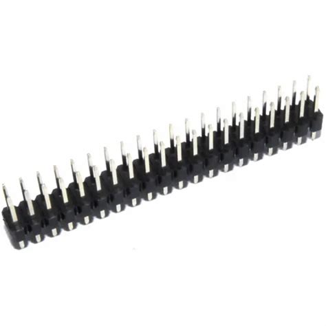 20x2 male pin headers for raspberry pi gpio 2 54mm 2x20 double row flux