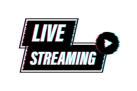 라이브 스트리밍 로고 글리치 아이콘 스트림 인터페이스 벡터 스톡 일러스트레이션입니다 개념에 대한 스톡 벡터 아트 및 기타 이미지