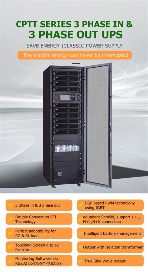 Modular High Frequency Online UPS Power Supply Backup Battery 10KVA To 100KVA Parallel Redundant