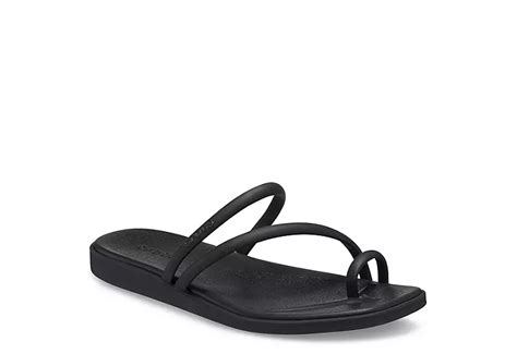 Black Crocs Womens Miami Toe Loop Sandal Rack Room Shoes