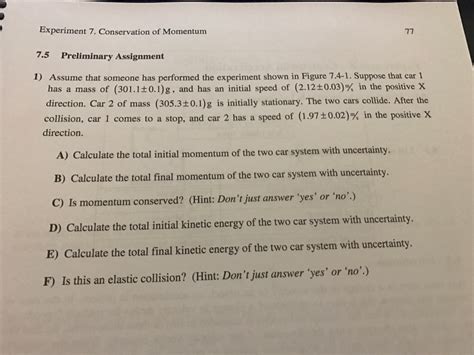 Solved Assume That Someone Has Performed The Experiment