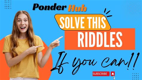 Solve This Riddles If You Can 💡 Riddle Challenge 👍💪😉😉😃 Ponderhub
