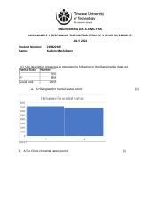 ENGINEERING DATA ANALYSIS Docx ENGINEERING DATA ANALYSIS ASSIGNMENT 1 DESCRIBING THE
