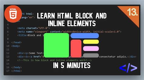 Learn Html Block And Inline Elements In 5 Minutes🧱 Code Dude Youtube