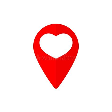 Pointer Icon Flat Design Template Map Symbol Location Sign Stock