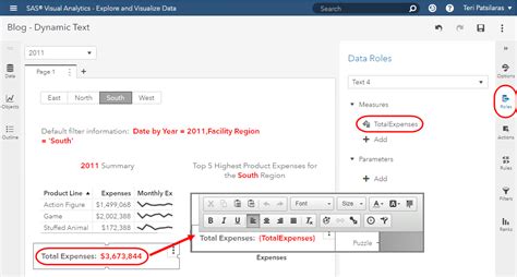 Using Dynamic Text In A Sas Visual Analytics Report Sas Users