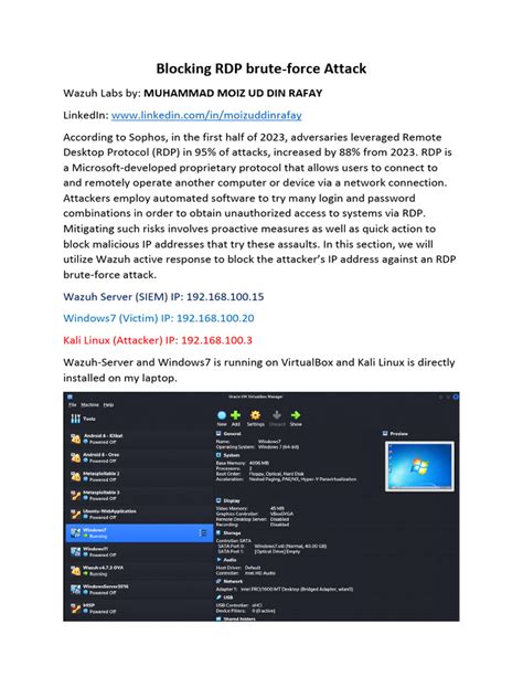 Detecting And Blocking Rdp Attack With Wazuh Pdf Secure Shell