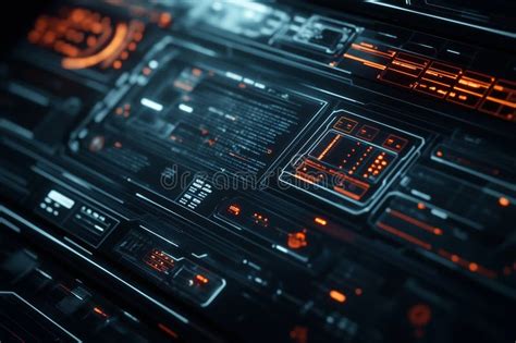 create futuristic frames callouts headers and dialog boxes for a high tech hud user interface