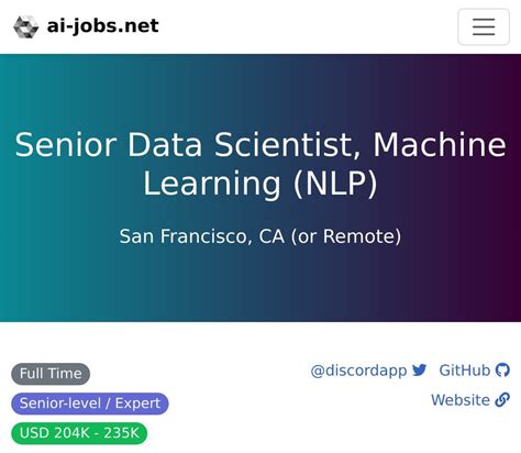 Hiring Senior Data Scientist Machine Learning Nlp Remote Raimljobs