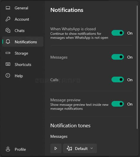 Whatsapp Is Releasing The Ability To Disable Notifications For Calls On Windows Beta Wabetainfo