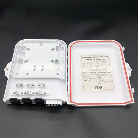 18 Splitter Module Ftth Fiber Optic Spliter Box Uncut Cable Abs White