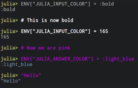 Upgrades To The REPL In Julia