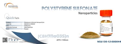 Sodium Polystyrene Sulfonate Nanoparticles Less Price High Purity