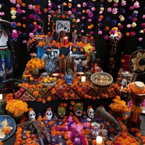 Dia De Los Muertos Shadow Box Altar Wooden Ofrenda Shrine With Papel