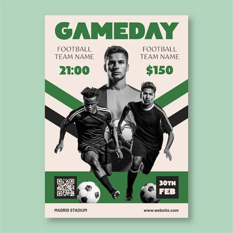축구 포스터 템플릿 디자인 무료 벡터