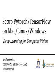 Installation Guide For Pytorch And TensorFlow On Course Hero