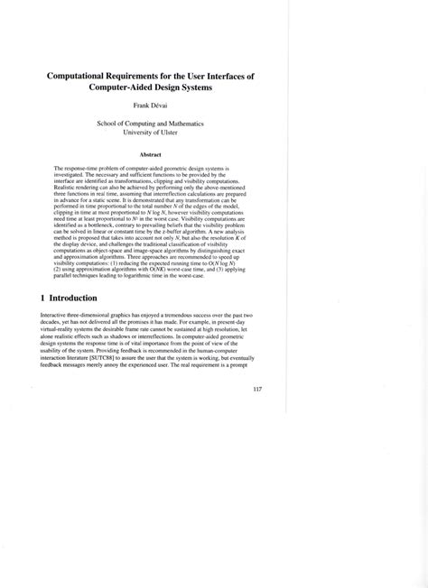 Pdf Computational Requirements For The User Interfaces Of Computer
