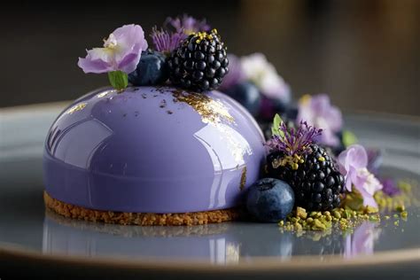 Lavender Blackberry Mirror Glaze Entremet Stunning French Dome