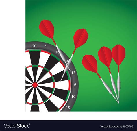 Darts Game Royalty Free Vector Image VectorStock