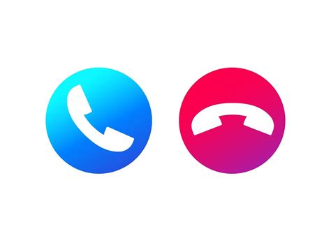 Phone Call Buttons Accept And Decline Vector Art At Vecteezy