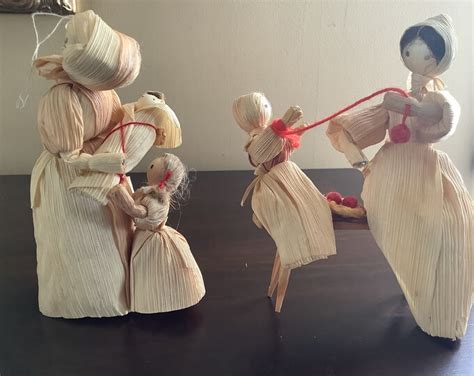 Corn Husk Doll Corn Husk Mother Daughter Etsy