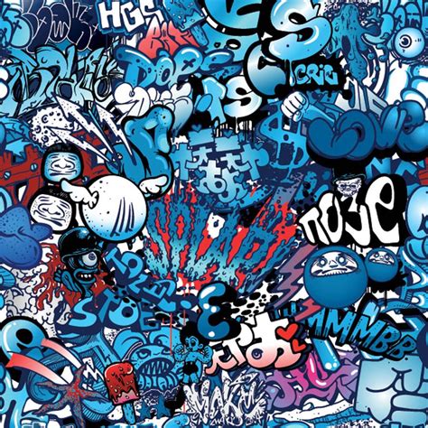 Urban Blue Graffiti Background Wall Mural Murals Your Way Graffiti