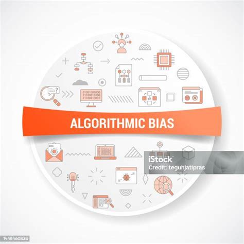 Algorithmic Bias Concept With Icon Concept With Round Or Circle Shape For Badge向量圖形及更多事件圖片 Istock