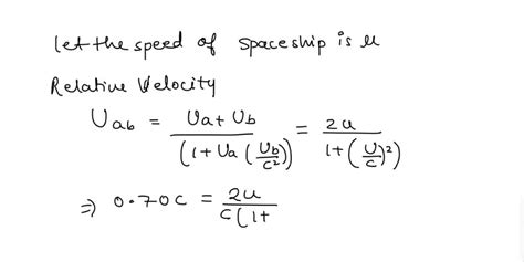 solved two spaceships approach each other each moving with the same