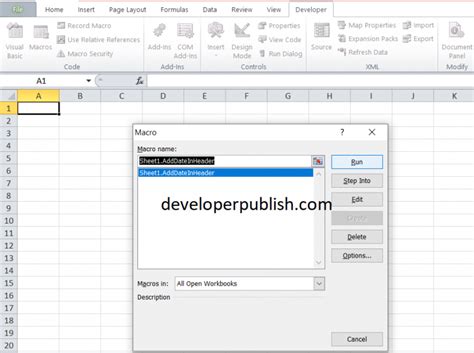 Macros In Microsoft Excel Developer Publish Tutorials