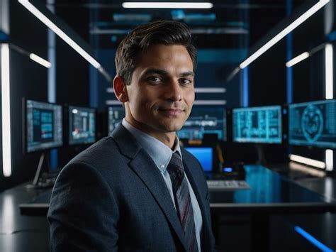 Cyber Forensics Analyst Standing With Arms At Sides An2 Premium Ai