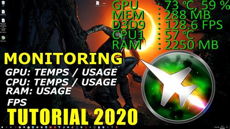 How Monitoring Fps Ram Cpu Usage Temperature Gpu Usage Temperature 2020 Youtube