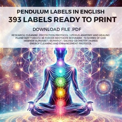 Digital Jewish Pendulum Labels Ready To Print 393 Labels In English