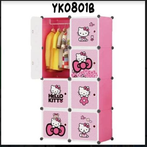 Jual Lemari Portable 8 Kolom Shenar Caropy Hello Kitty Doraemon