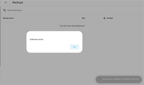 Unknown Error When Creating Back Ups Configuration Home Assistant Community