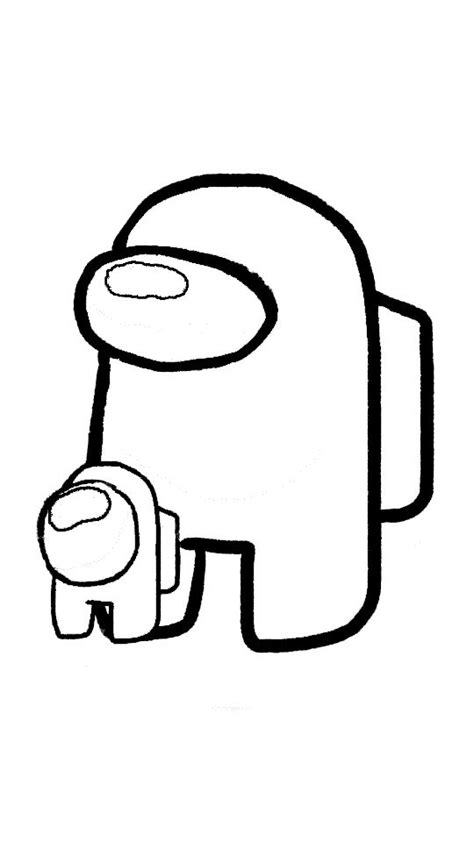 Among Us Coloring Pages Easy Coloring Pages Coloring Pages