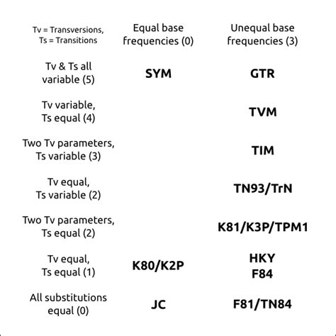 Phylobotanist Overview Over The Substitution Models