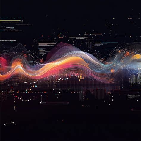 通过动态图表和图表表示实时数据流的可视化 Premium Ai Generated Image