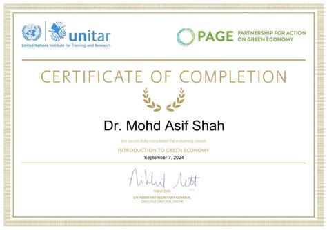 Introductiontogreeneconomy Dr Mohd Asif Shah Dean Of Faculty